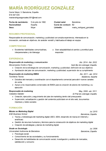 Hacer Curriculum - Completa y descarga tu CV online